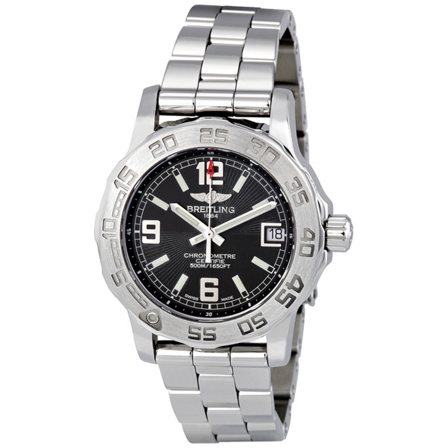 Breitling Pre-owned Breitling Colt 33 Quartz Chronometer Black Dial ...