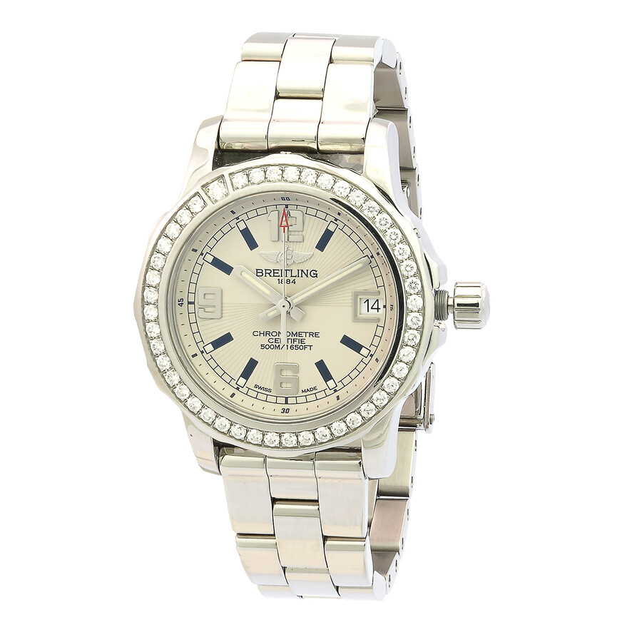 Breitling Pre-owned Breitling Colt Automatic Diamond Silvers Dial ...