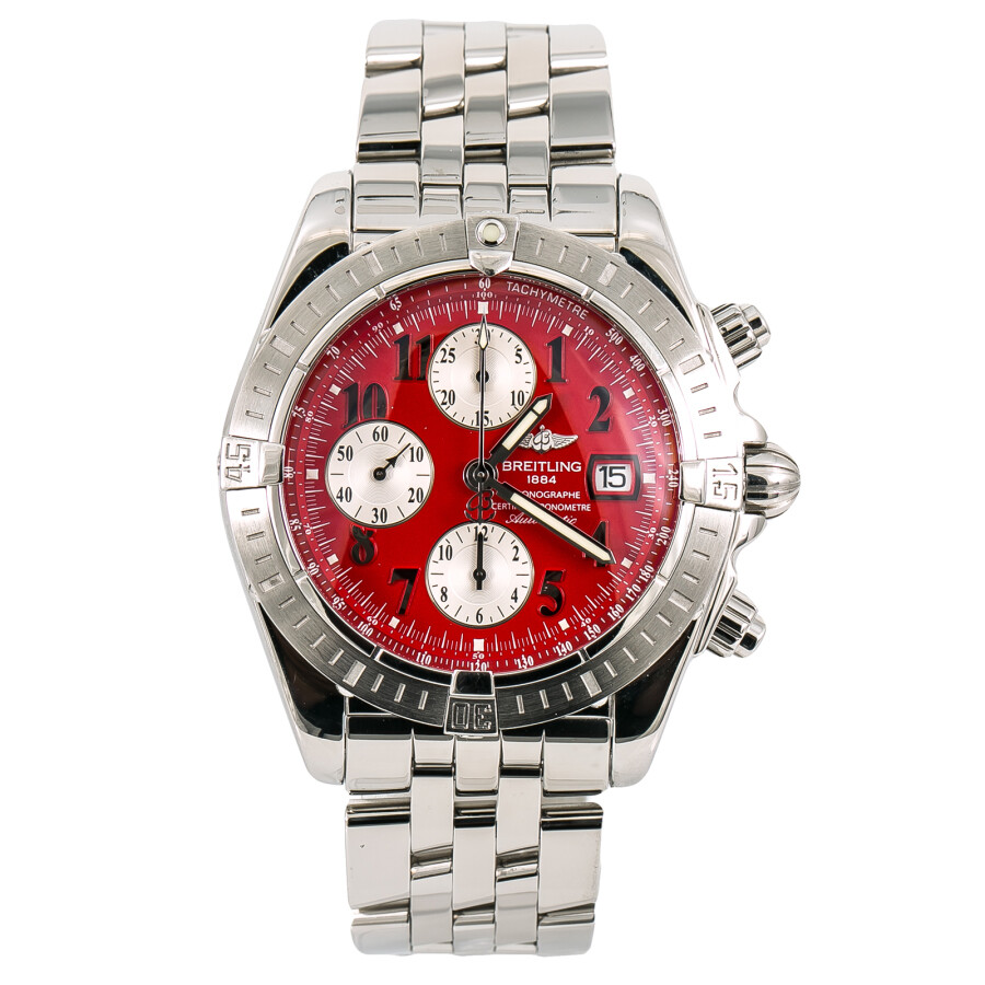 Breitling Pre-owned Breitling Evolution Chronograph Automatic Red Dial ...