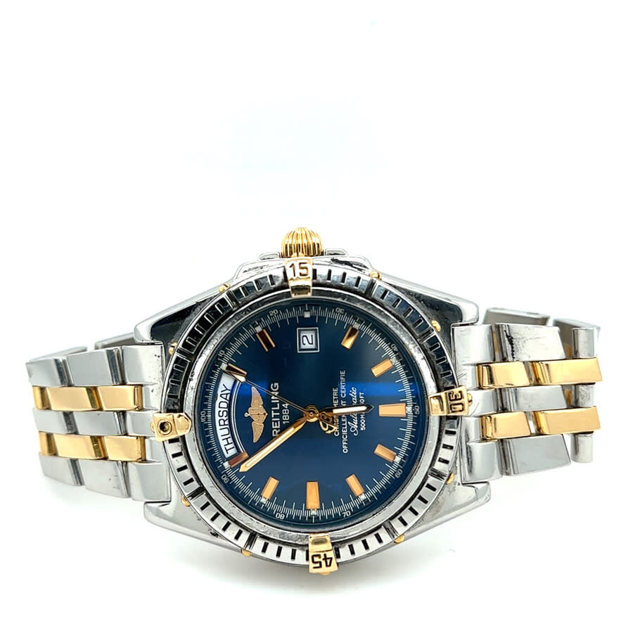 Breitling Pre-owned Breitling Headwind Day-Date Automatic Chronometer Blue Dial Men's Watch ...