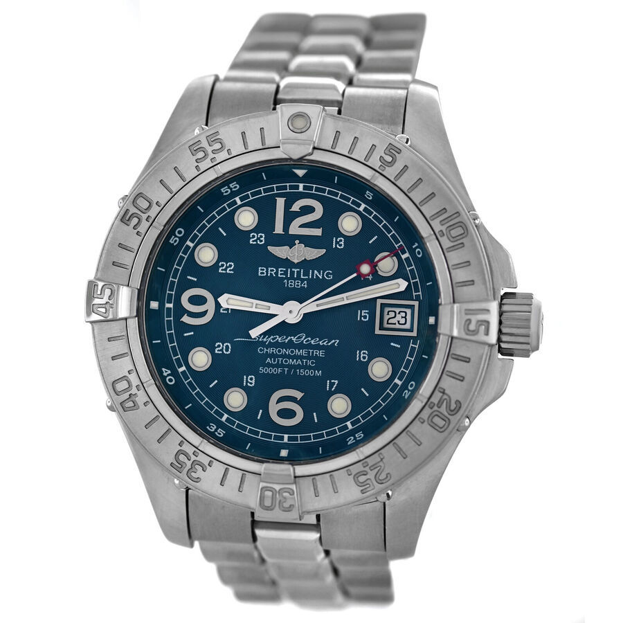 Breitling Pre-owned Breitling Superocean Automatic Chronometer Blue ...