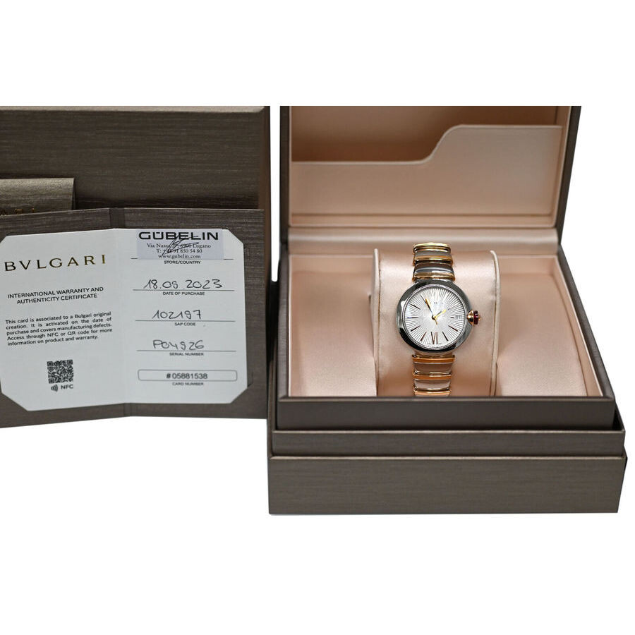 Bvlgari Pre-owned Bvlgari Lvcea Automatic Silver Dial Ladies Watch ...