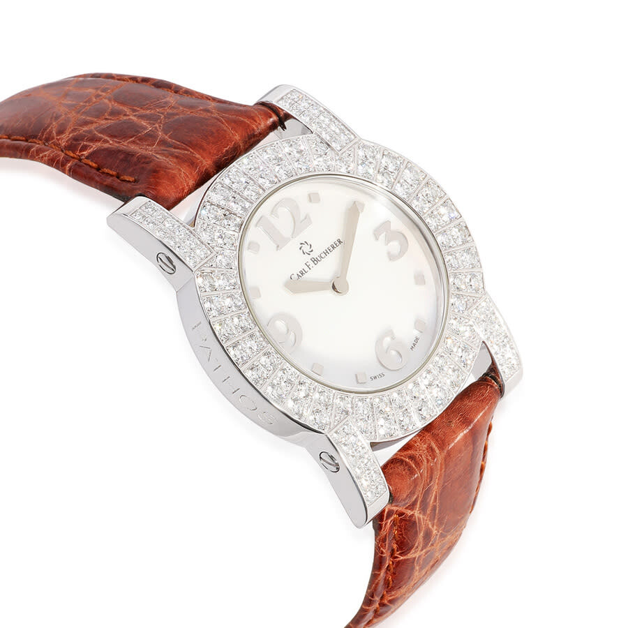 Carl F. Bucherer Pre-owned Carl F. Bucherer Pathos Quartz Diamond White ...
