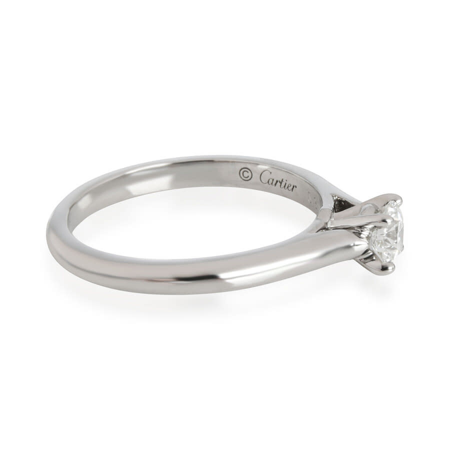 Cartier Pre-Owned Cartier 1895 Diamond Engagement Ring in Platinum E ...