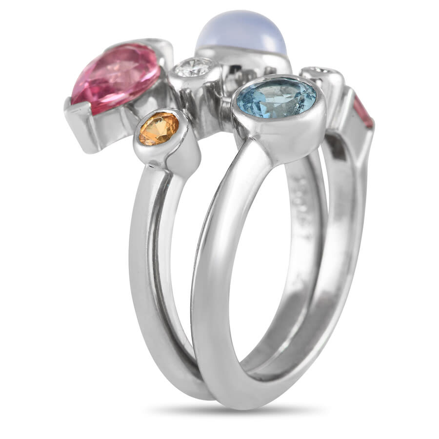 Cartier Pre-Owned Cartier Meli Melo Platinum Multicolored Gemstone Ring ...