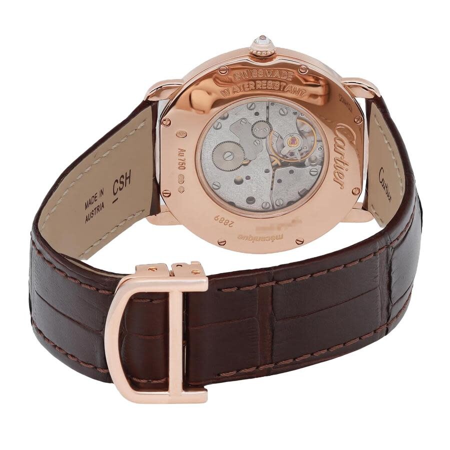 Cartier Pre-owned Cartier Ronde Louis Cartier GMT Diamond Silver Dial ...