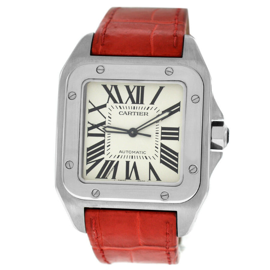 Cartier Pre-owned Cartier Santos 100 Automatic Silver Dial Unisex Watch ...
