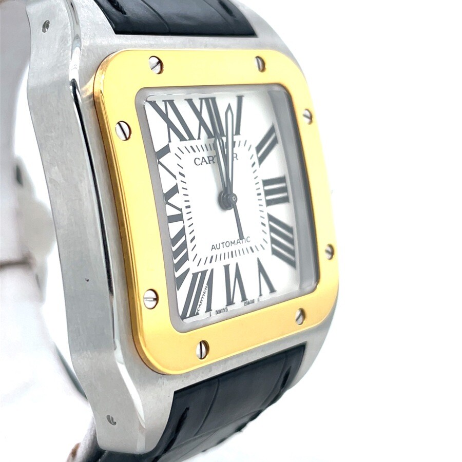 Cartier Pre-owned Cartier Santos 100 Silver Dial Men's Watch W20072X7 ...