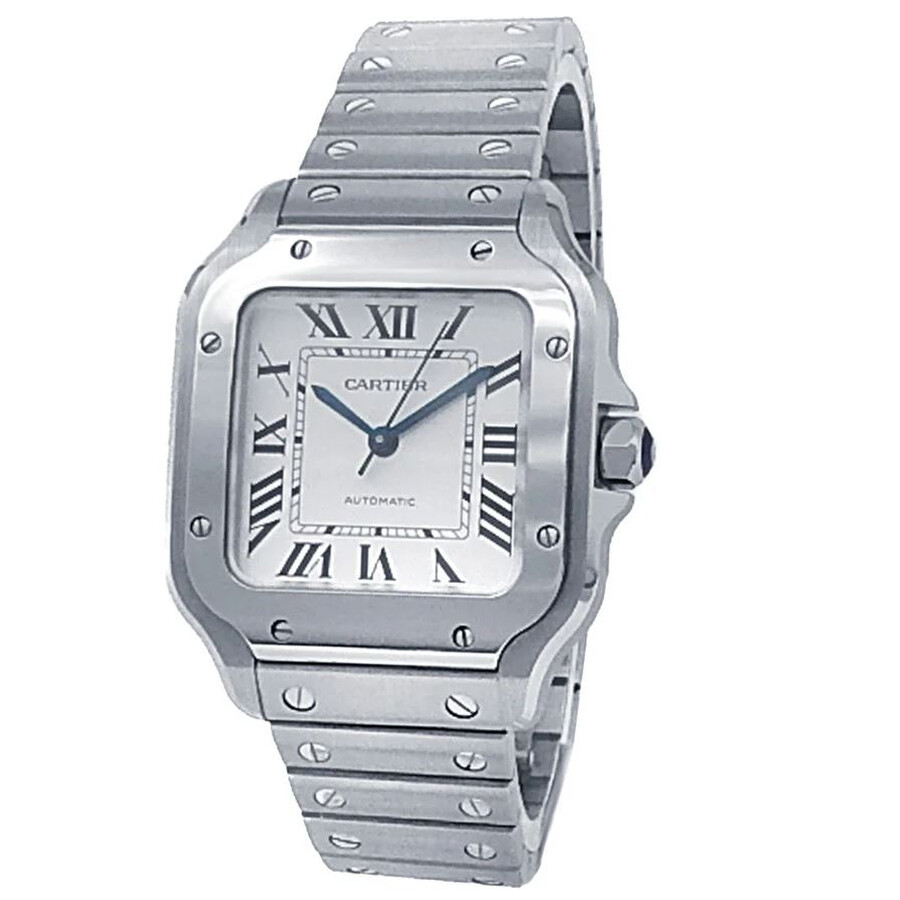 Cartier Pre-owned Cartier Santos De Cartier Silvered Opaline Dial Men's ...