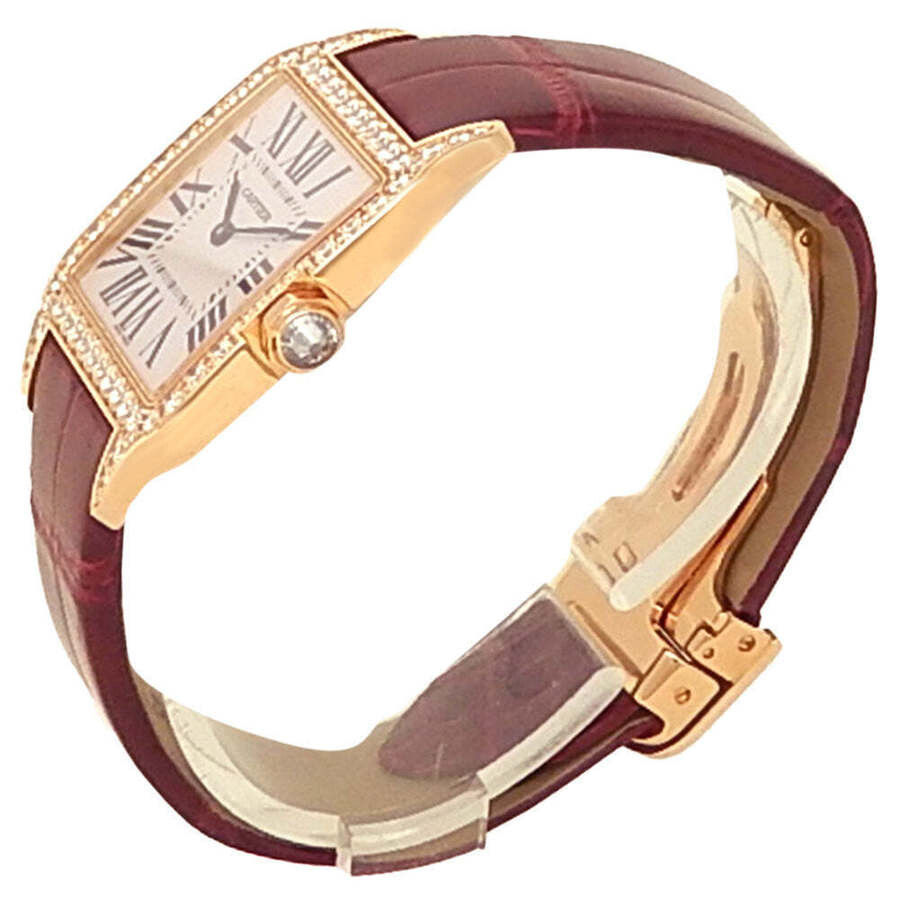 Cartier Pre-owned Cartier Santos Dumont Diamond White Dial Ladies Watch ...