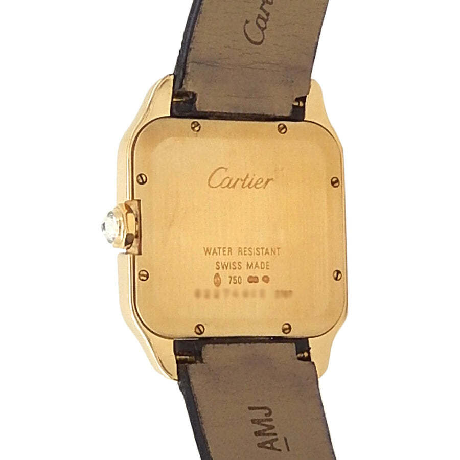 Cartier Pre-owned Cartier Santos Dumont Quartz Diamond Silver Dial ...