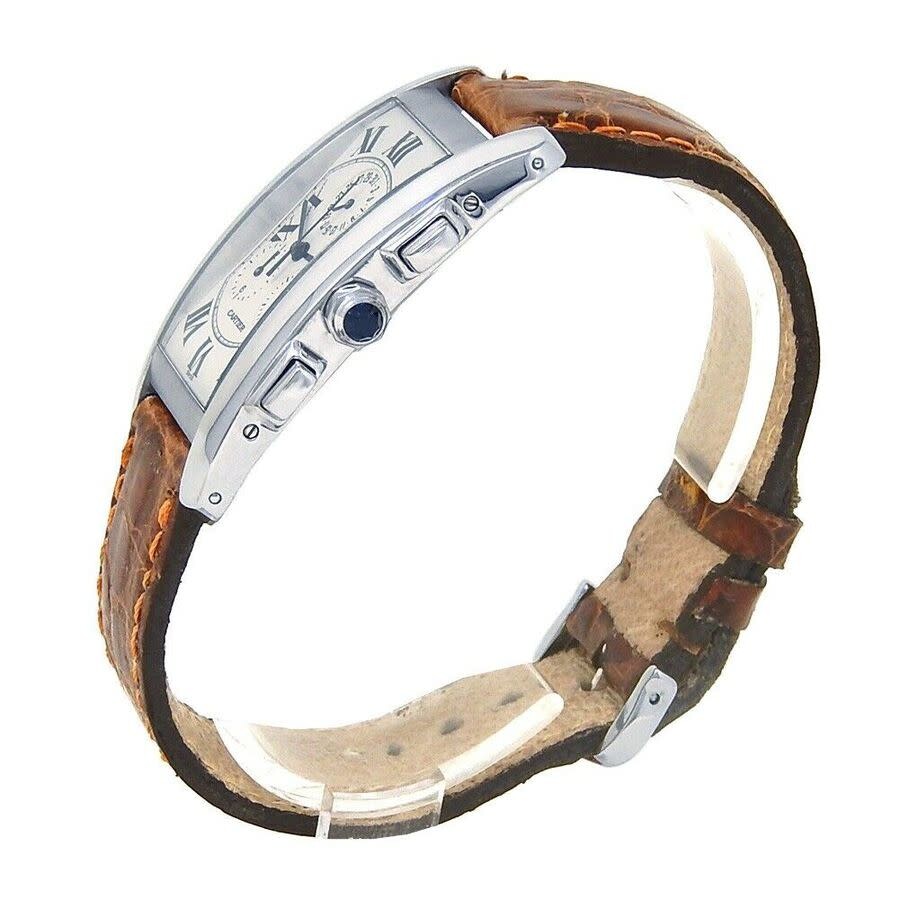 Cartier Pre-owned Cartier Tank Americaine Chronograph Quartz Silver ...