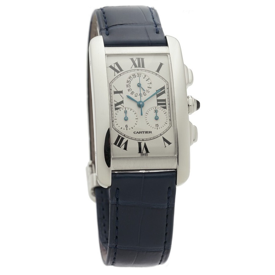 Cartier Pre-owned Cartier Tank Americaine Silver Dial Men's Watch ...