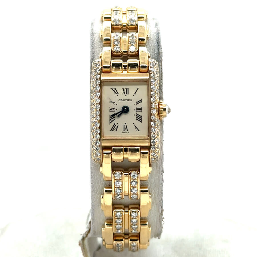Cartier Pre-owned Cartier Tank Louis Quartz Diamond Ladies Watch 828003 ...