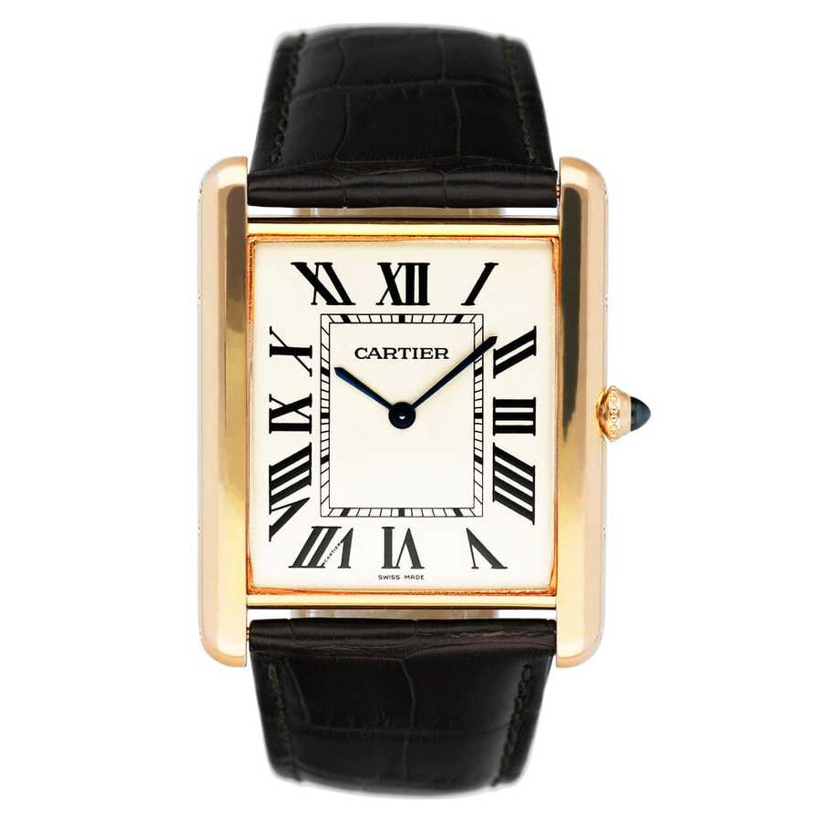 Cartier Pre-owned Cartier Tank Louis Silvered Grained Dial Men's Watch ...