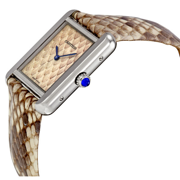 Cartier Pre-owned Cartier Tank Solo Python Pattern Dial Quartz Ladies ...