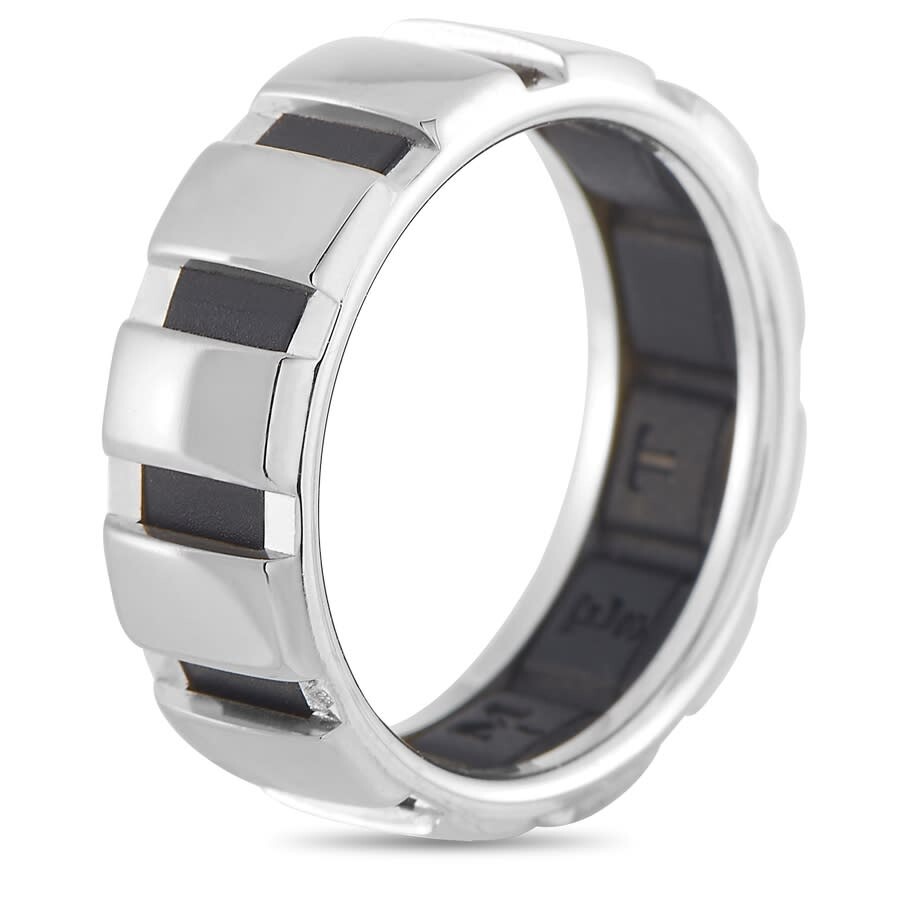 Chaumet Pre-Owned Chaumet 18K White Gold Black Rubber Band Ring CH02 ...