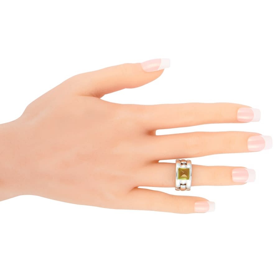 Chaumet Pre-Owned Chaumet 18K White Gold Peridot Soft Shank Ring CH12 ...