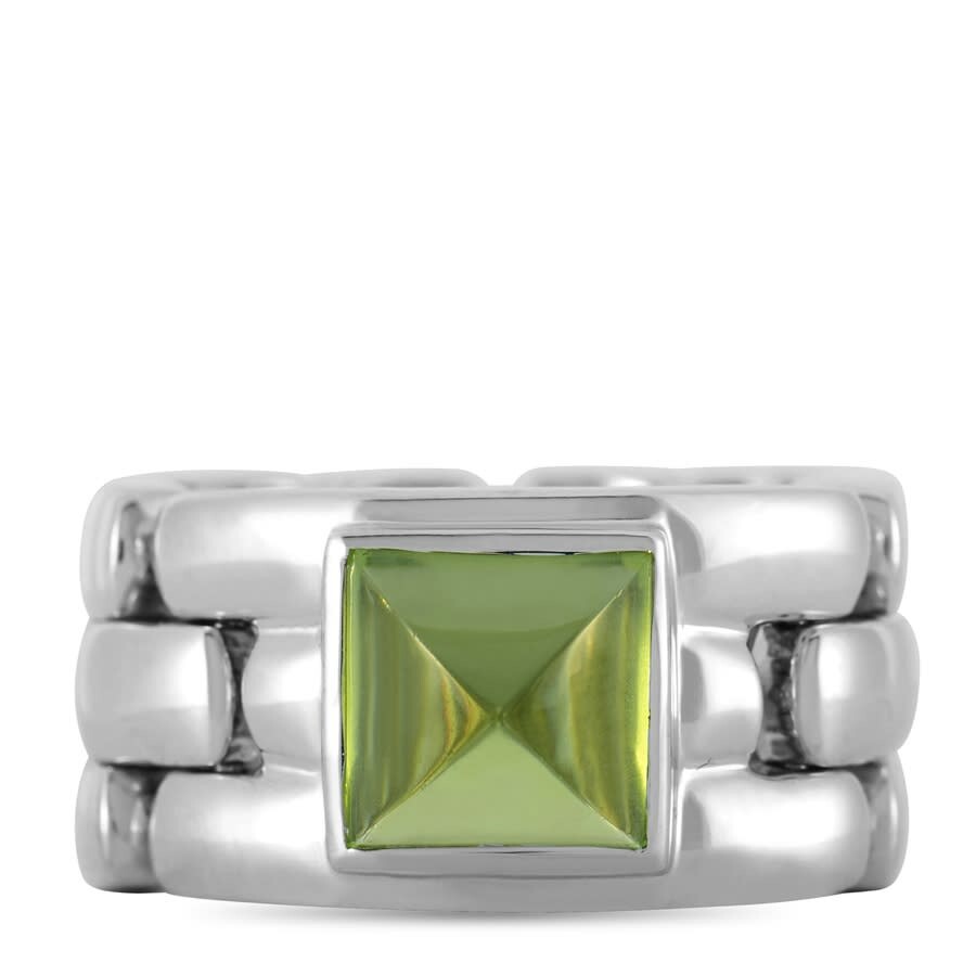 Chaumet Pre-Owned Chaumet 18K White Gold Peridot Soft Shank Ring CH12 ...