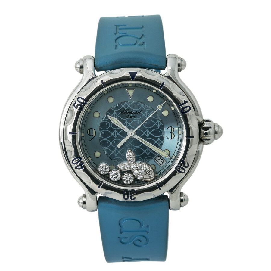 Chopard Pre-owned Chopard Happy Beach Quartz Blue Dial Unisex Watch 28 ...