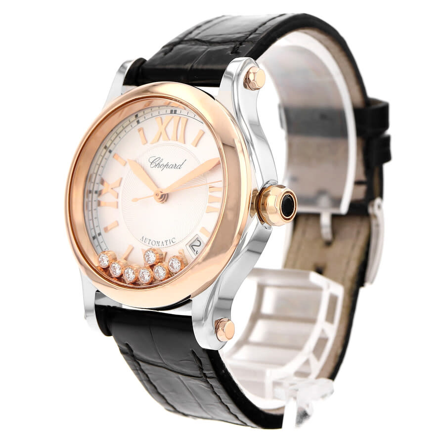 Chopard Pre-owned Chopard Happy Sport Automatic Silver Dial Ladies Watch 8559 - Pre-Owned ...