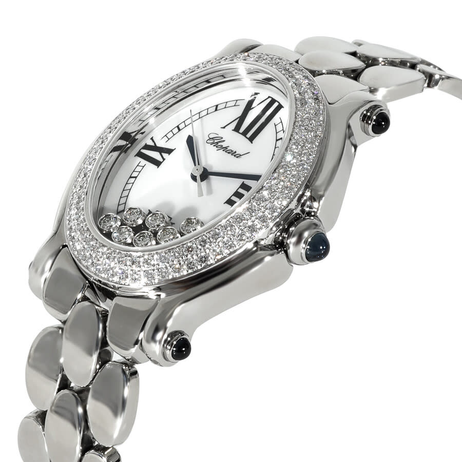 Chopard Pre-owned Chopard Happy Sport Quartz Diamond White Dial Ladies ...