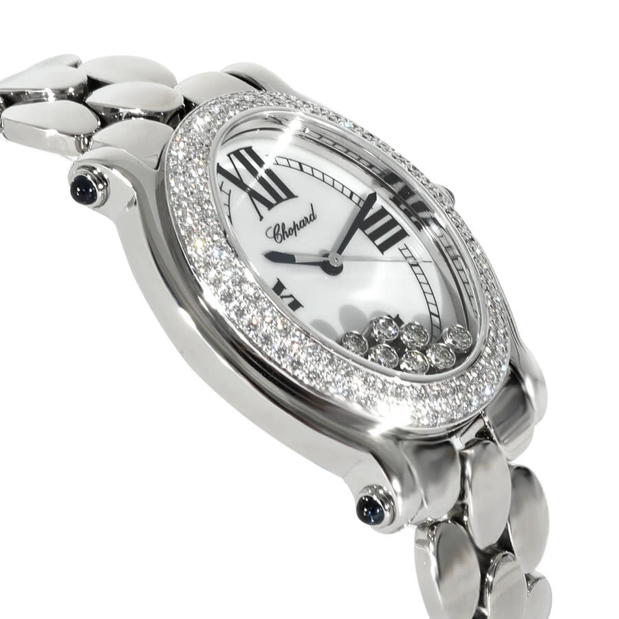 Chopard Pre-owned Chopard Happy Sport Quartz Diamond White Dial Ladies ...
