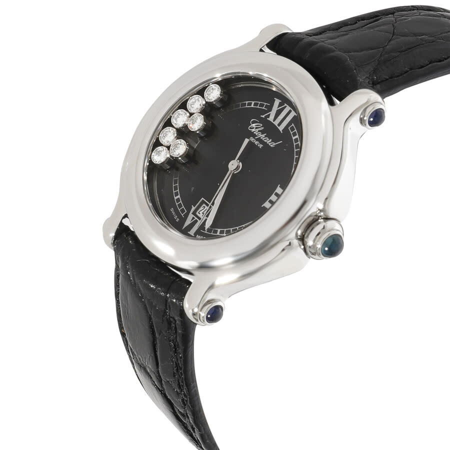 Chopard Pre-owned Chopard Happy Sport Quartz Black Dial Ladies Watch 27 ...