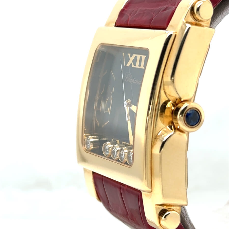 Chopard Pre-owned Chopard Happy Sport Square Quartz Black Dial Men's ...