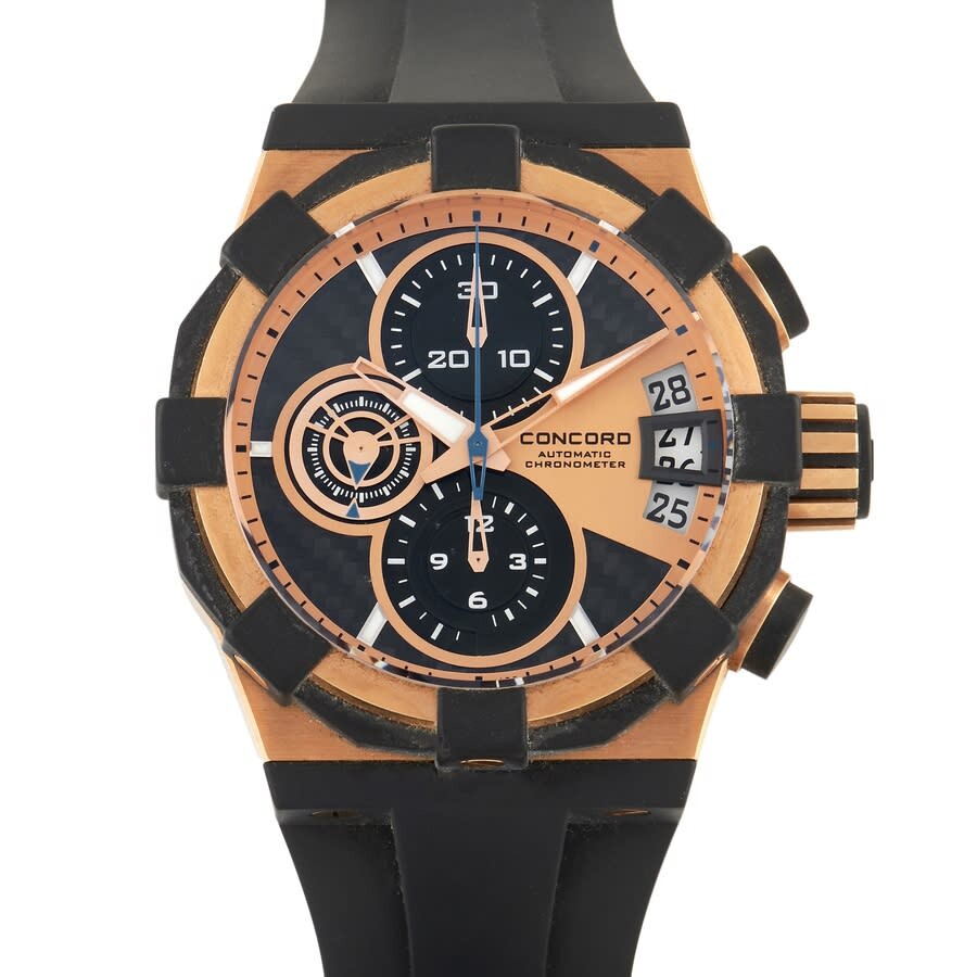 Concord Pre-owned Concord C1 Chronograph Automatic Black Dial Men's ...
