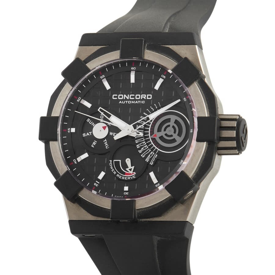 Concord Pre-owned Concord C1 Retrograde Automatic Black Dial Men's ...
