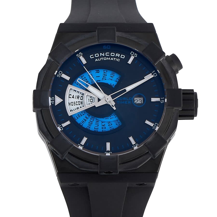 Concord Pre-owned Concord C1 Retrograde Automatic Blue Dial Men's Watch ...