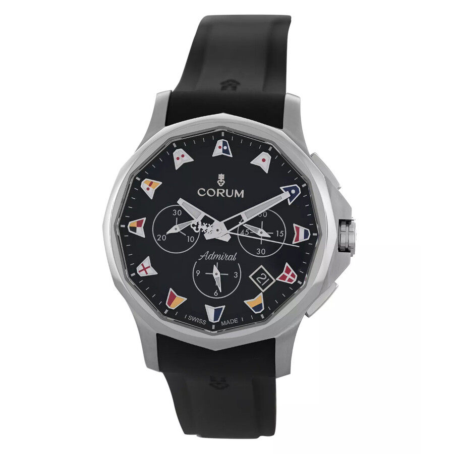 Corum Pre-owned Corum Admiral Legend Chronograph Automatic Black Dial ...