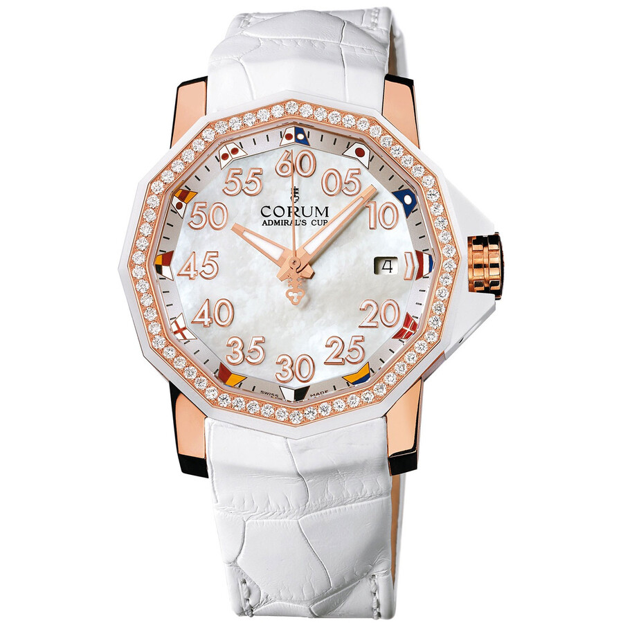Corum Pre-owned Corum Admirals Cup Competition Diamond Mother-of-pearl ...