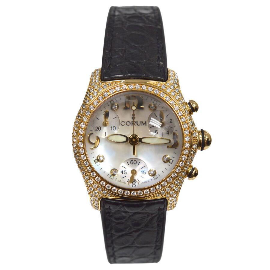 Corum Pre-owned Corum Bubble Chronograph Quartz Diamond White Dial ...