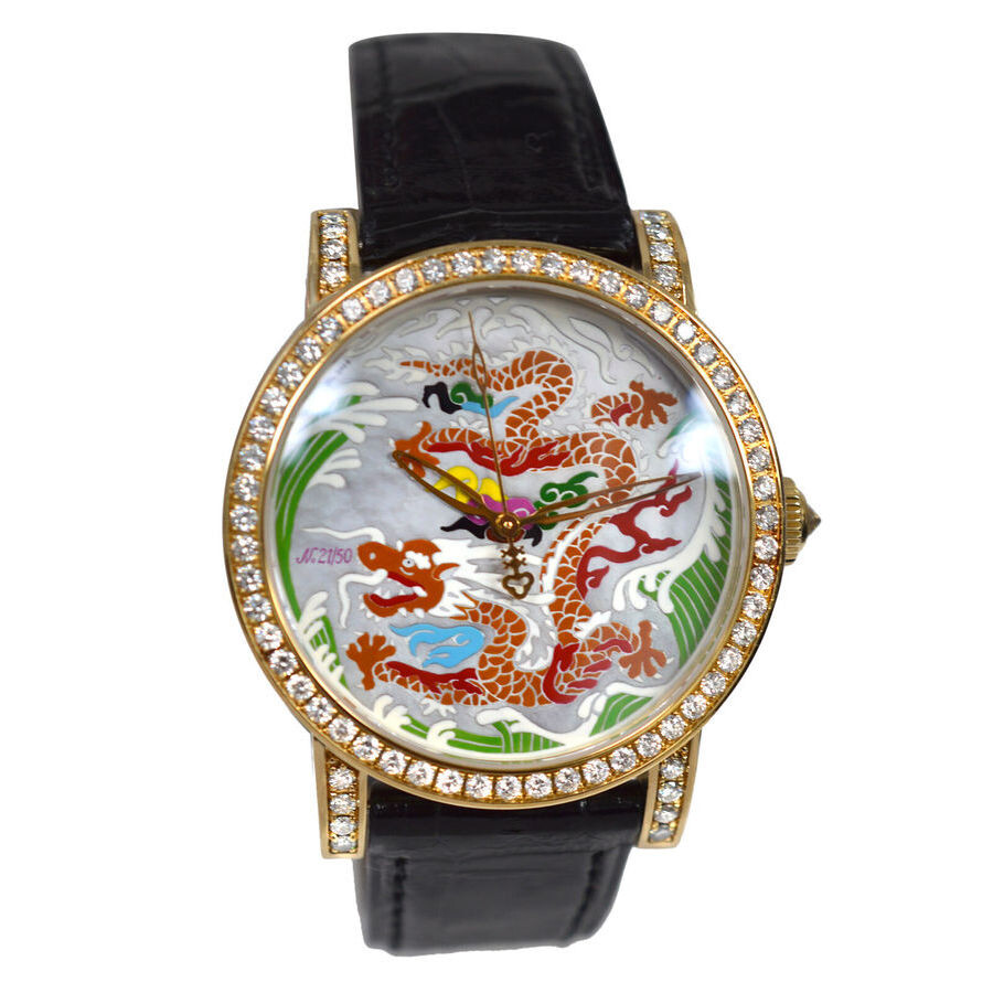 Corum Pre-owned Corum Dragon Enamel Automatic Diamond Men's Watch 982.202.65 - Pre-Owned Watches ...