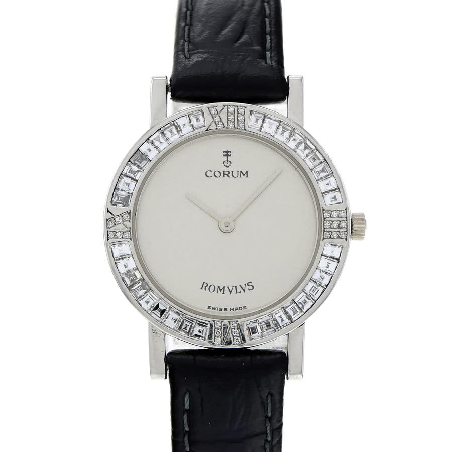 Corum Pre-owned Corum Romvlvs Quartz Diamond Silver Dial Ladies Watch ...