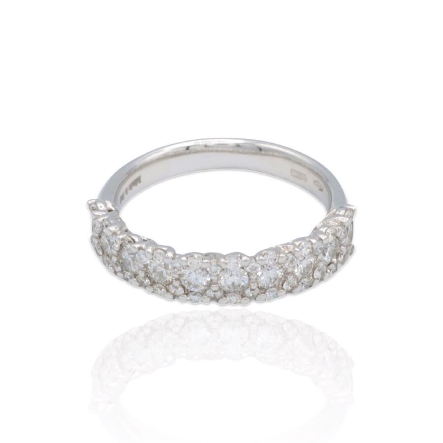 Estate Jewelry Pre-Owned D&D 18K White Gold, Diamond Ring 63495 - Jomashop