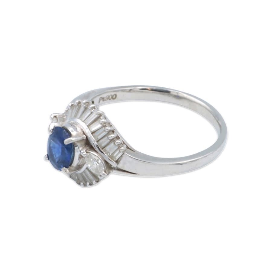 Estate Jewelry Pre-Owned Diamond Sapphire Ring 62257 - Jomashop
