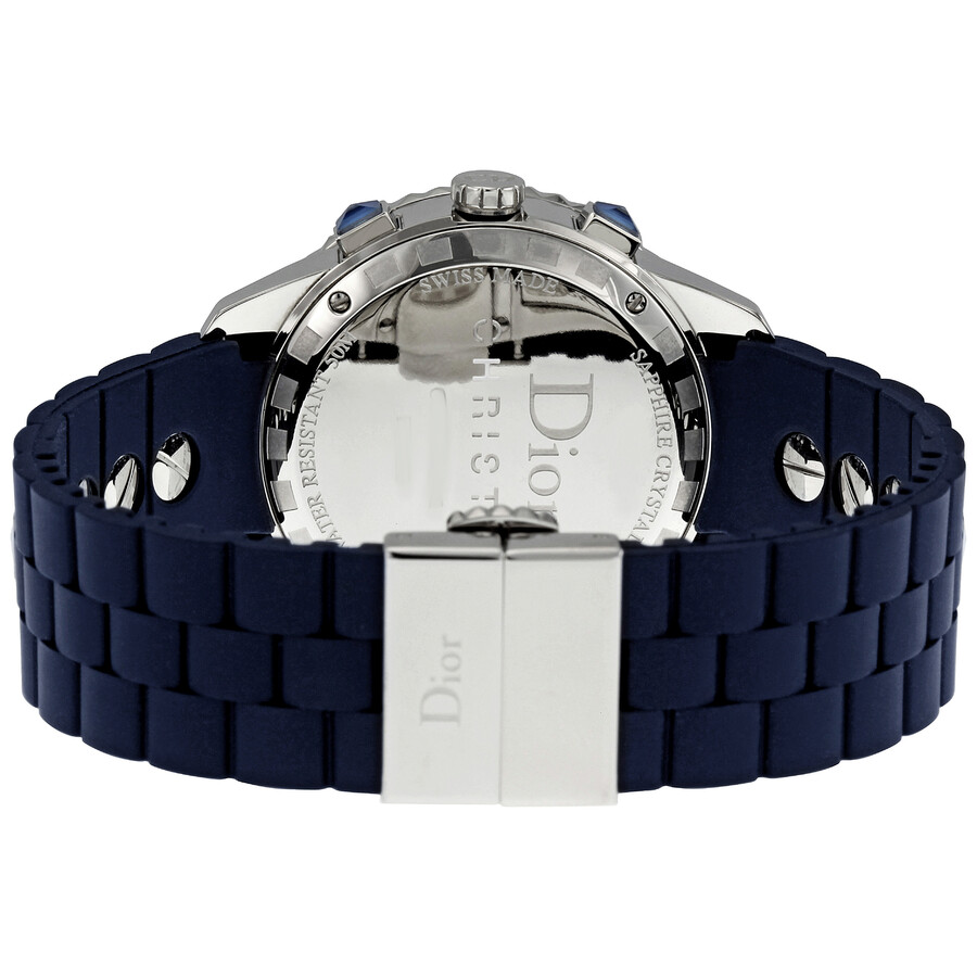 Dior Pre-owned Dior Christal Chronograph Blue Lacquer Dial Ladies Watch ...
