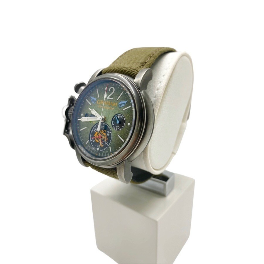 Graham Pre-owned Graham Flying Tigers Limited Chronograph Green Dial ...