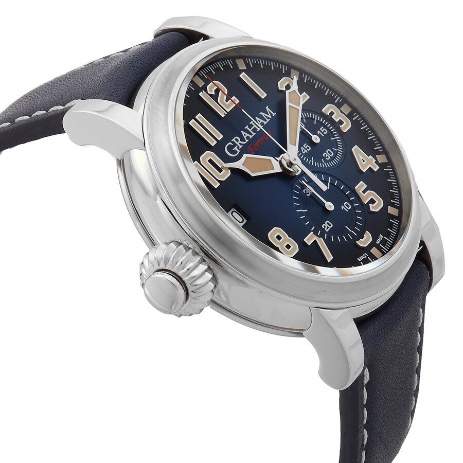 Graham Pre-owned Graham Fortress Chronograph Blue Dial Men's Watch ...