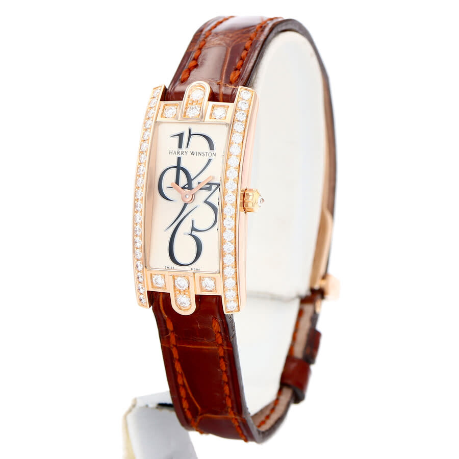 Harry Winston Pre-owned Harry Winston Avenue Quartz Silver Dial Ladies ...