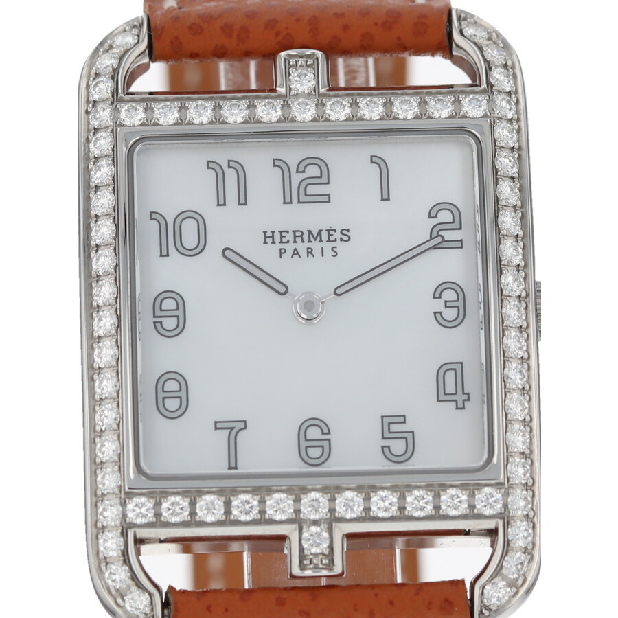 Hermes Pre-owned Hermes Cape Cod Quartz Diamond Ladies Watch CC2.730 ...