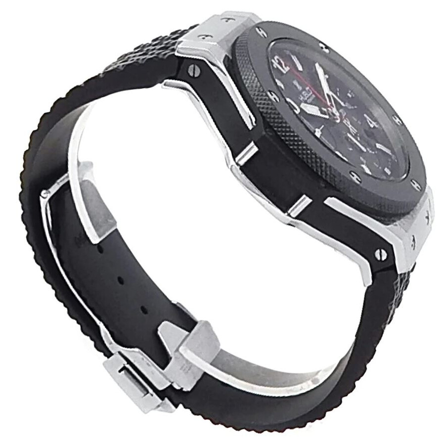 Hublot Pre-owned Hublot Big Bang Steel Ceramic Chronograph Black Carbon Fiber pattern Dial Men's ...