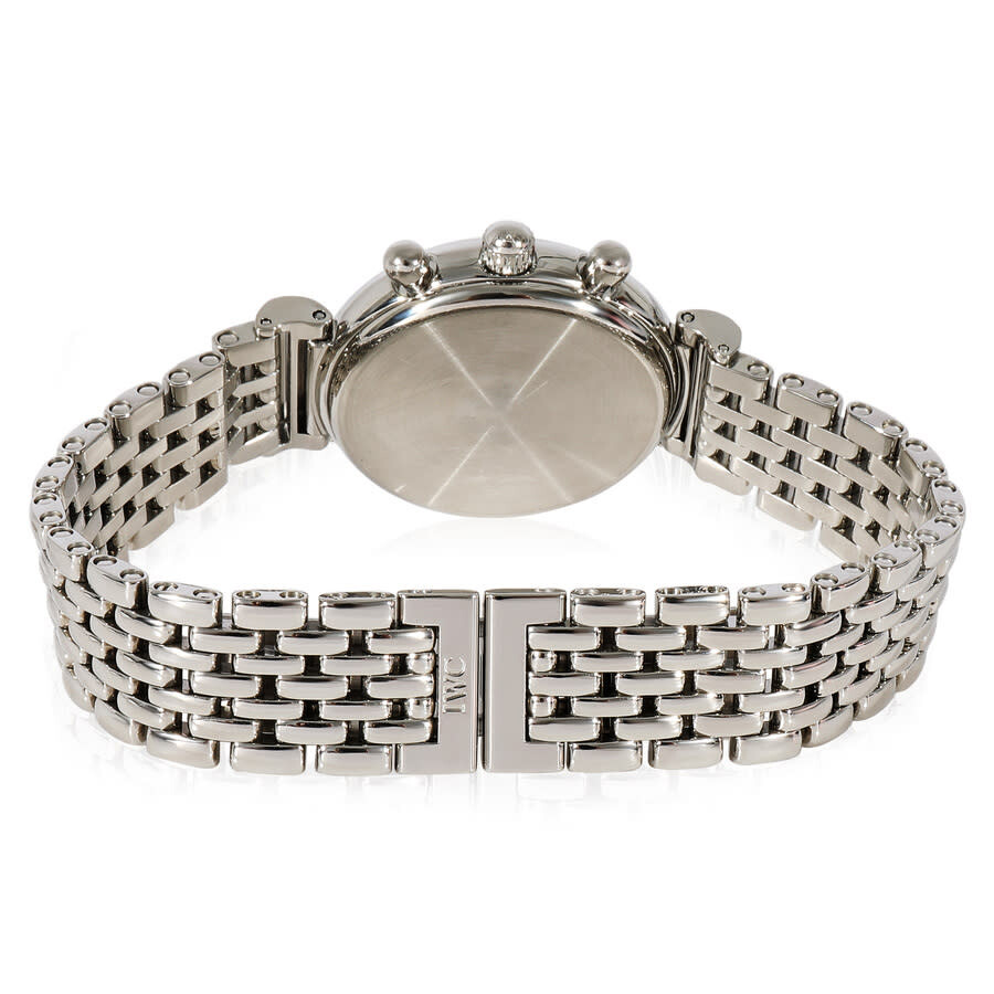 IWC Pre-owned IWC DaVinci Chronograph Quartz White Dial Ladies Watch ...