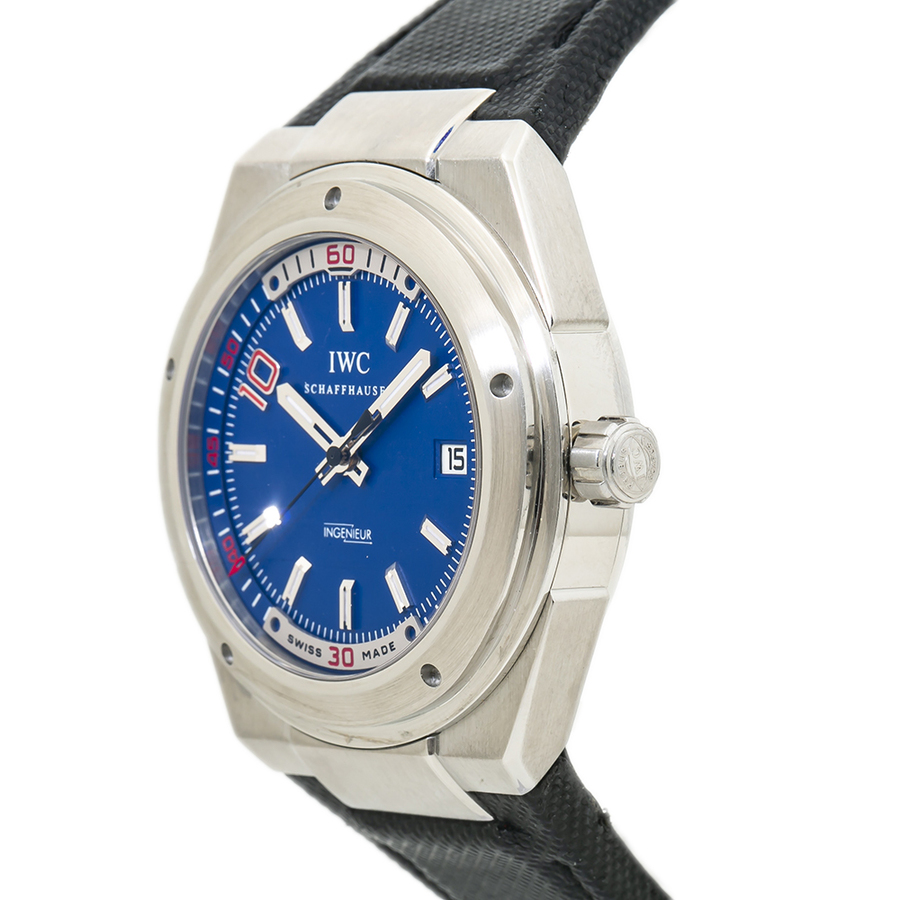 IWC Pre-owned IWC Ingenieur Edition Zinedine Zidane Automatic Blue Dial ...