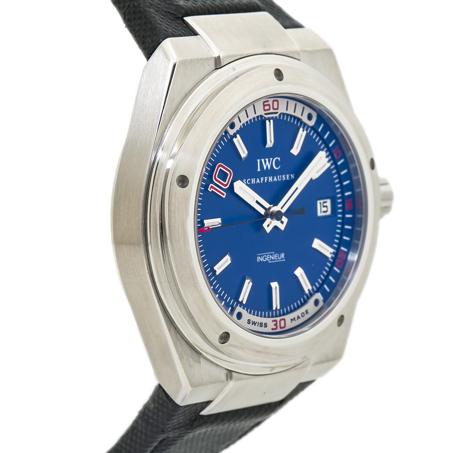 IWC Pre-owned IWC Ingenieur Edition Zinedine Zidane Automatic Blue Dial ...