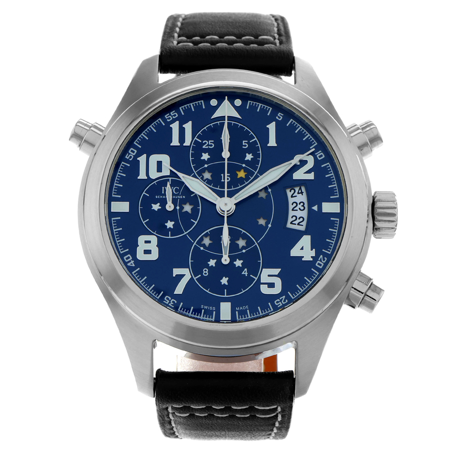 IWC Pre-owned IWC Pilot Double Chronograph Chronograph Midnight Blue ...