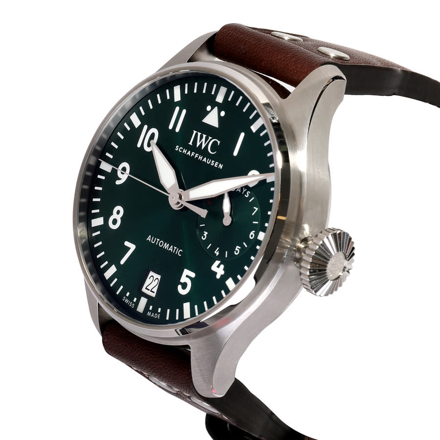 IWC Pre-owned IWC Pilot Green Dial Men's Watch IW501015 - Pre-Owned ...